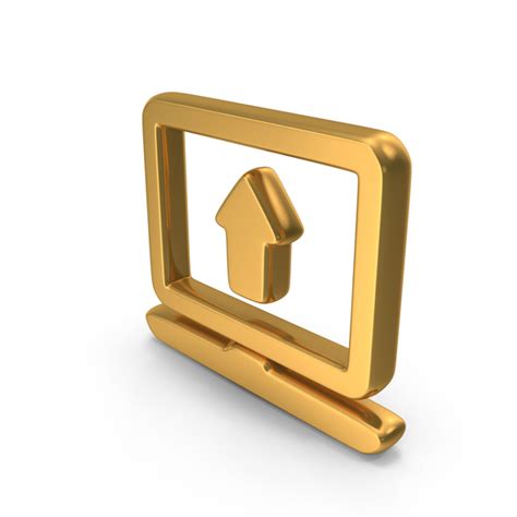 Gold Upload Computer Web Symbol Png Images And Psds For Download
