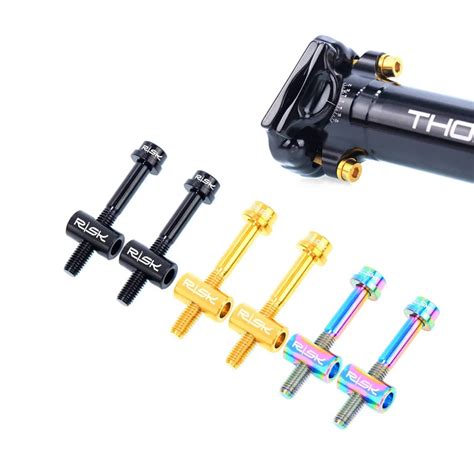 M5x3040mm 시트 포스트 볼트 2 개 티타늄 합금 톰슨 시트포스트 고정 볼트 Ti 자전거 나사 자전거 부품 블랙 골드