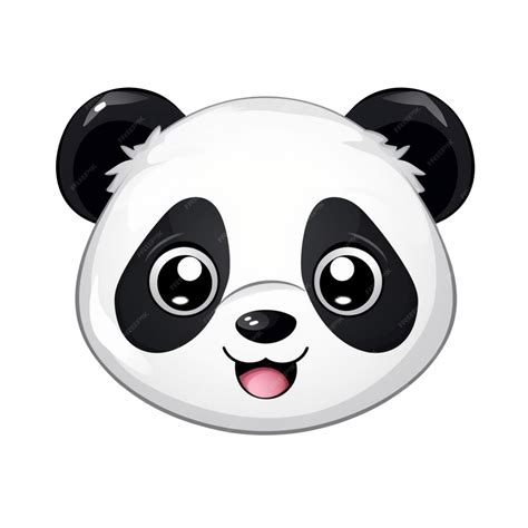 Premium Vector Cartoon Panda Face Vector Design