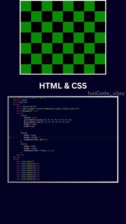 Chess Board Using Html Andcss Website Html Css Youtube