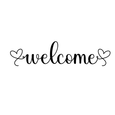 Welcome Svg Word Wedding Design Diy Art Cursive Calligraphy