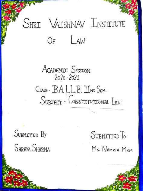 Constitutional Law Assignment Pdf