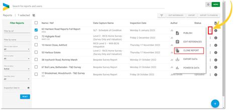 Merging And Cloning Reports On The Web Portal