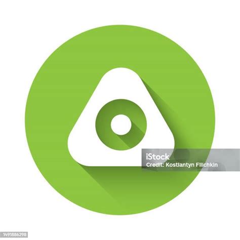 흰색 바느질 분필 아이콘은 긴 그림자로 분리되어 있습니다 녹색 원 버튼 벡터 가위에 대한 스톡 벡터 아트 및 기타 이미지 가위 개념 거리표식 Istock