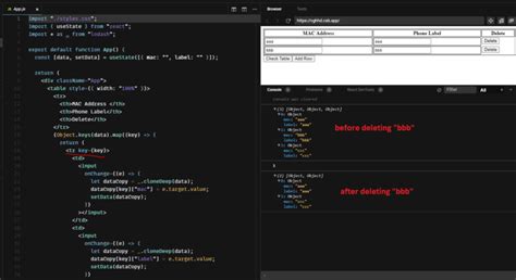 Reactjs Trying To Manage Table Info Using State Messes Up When