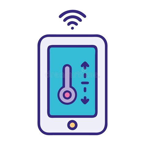 Smart Thermostat Home Automation Illustration Stock Illustration Illustration Of Modern