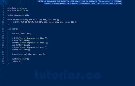 Funciones Turbo C Invertir Fecha
