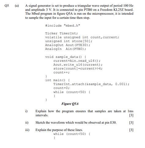 Q5 A A Signal Generator Is Set To Produce A Chegg Com