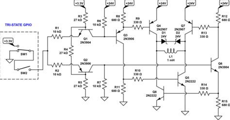 Microcontroller H Bridge With Two Logic Level Gpios Drawing High Current Electrical