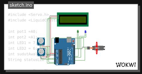 Quiz Kontrol Servo Dengan Dual Input Wokwi ESP STM Arduino Simulator
