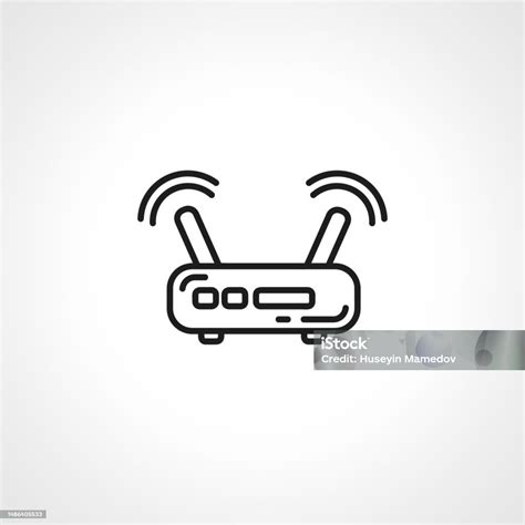 Wireless Router Line Icon Wifi Router Outline Icon Stock Illustration Download Image Now Istock