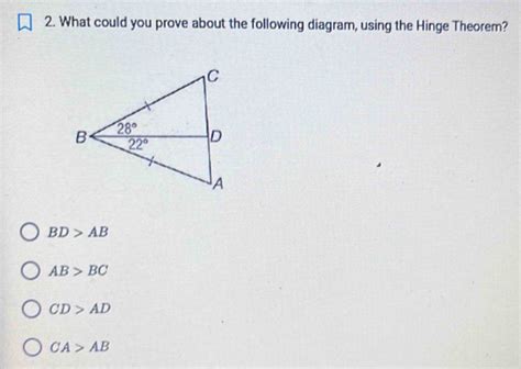solved what could you prove about the following diagram using the