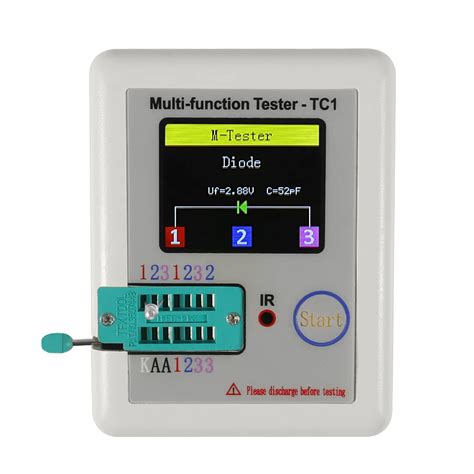 LCR TC TFT Inch LCD Color Display Graphic PNP NPN Transistor Tester Multimeter Diode Triode