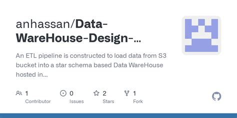 Data WareHouse Design Using ETL Pipeline With AWS S Redshift README Md At Master Anhassan