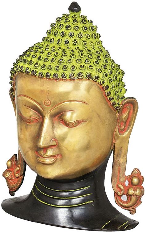 11 Lord Buddha Wall Hanging Mask Tibetan Buddhist In Brass