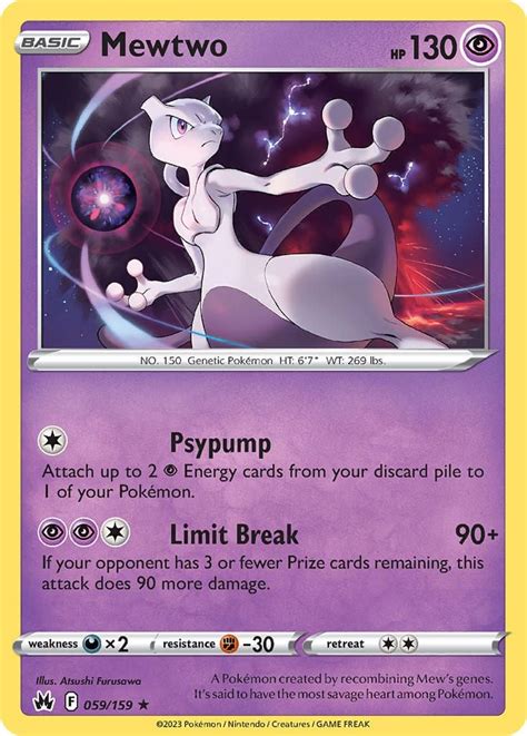 Mewtwo 059 159 Pokémon Myp Cards
