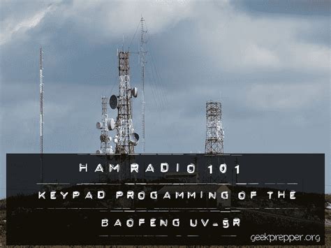How To Manually Keypad Program The Baofeng Uv 5r