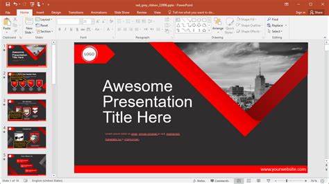 Red Powerpoint Templates