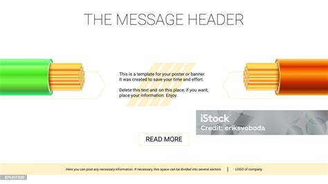 전기 절연 구리 와이어를 좌초 흰색 바탕에 색된 머리에 전기 케이블 프레 젠 테이 션 포스터 표지 배너 또는 광고에 대 한 수평 디자인 3 차원 일러스트 레이 션 2명에