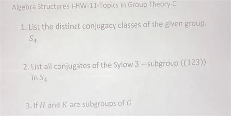 solved 1 show that s6 has at least 60 subgroups of order 4