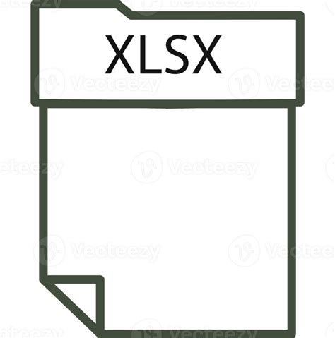 Xlsx File Format Minimal Icon With Thick Outline 57325954 Png