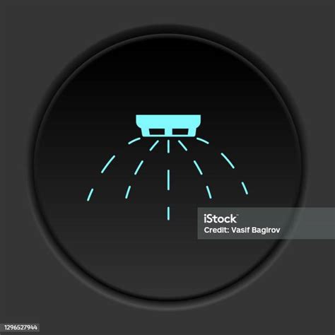 어두운 버튼 아이콘 화재 스프링클러 응용 프로그램 일러스트를 위한 버튼 배너 라운드 배지 인터페이스 관개 장비에 대한 스톡 벡터 아트 및 기타 이미지 Istock