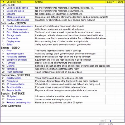 10 Microsoft Excel Checklist Template Excel Templates 10 Microsoft Excel Checklist Template Excel Templates