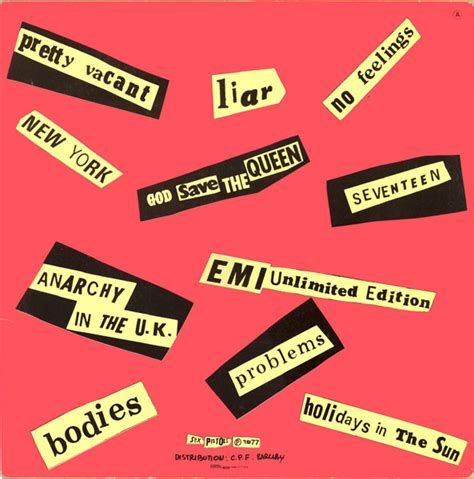 15 Albums Never Mind The Bollocks By The Sex Pistols