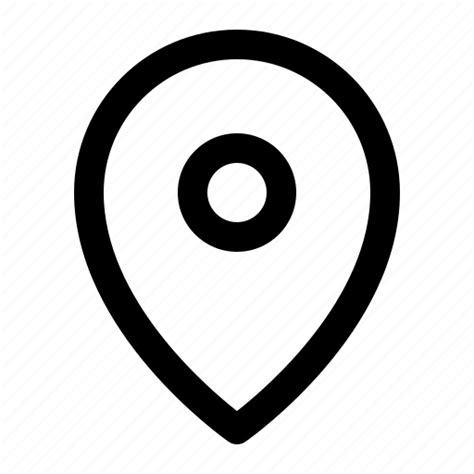Map Outlined Pointer Rounded Icon Download On Iconfinder