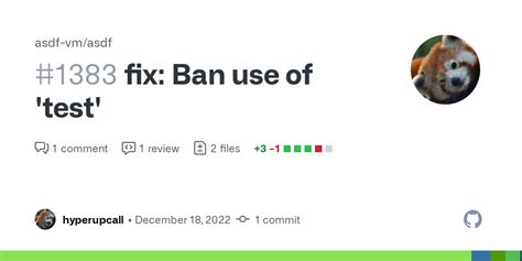 Fix Ban Use Of Test By Hyperupcall · Pull Request 1383 · Asdf Vm