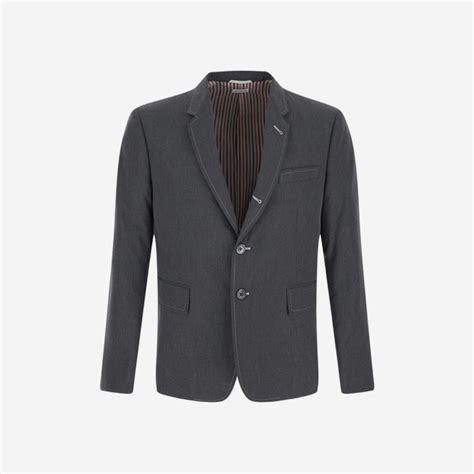 톰브라운 타입라이터 클로스 하이 암홀 스포츠 코트 미디움 그레이 Thom Browne Kream