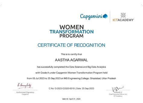 Aastha Agarwal On Linkedin Datascience Bigdataanalytics Capgemini Womenintech