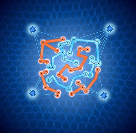 Premium Vector Abstract Connectors On The Blue Hive