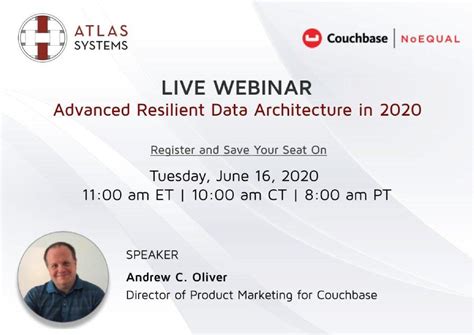 Atlas Systems On Linkedin Webinar Nosql Couchbase Atlassystems Livewebinar Dataarchitecture