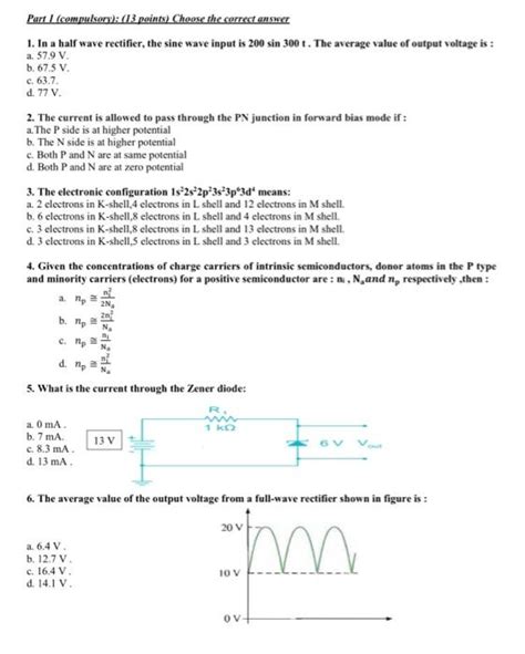Solved In A Half Wave Rectifier The Sine Wave Input Is Chegg