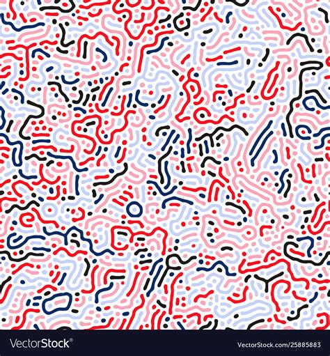 Diffusion Reaction Seamless Pattern Black Vector Image