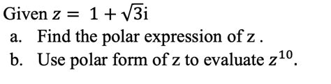 solved given z 1 32ia ﻿find the polar expression of z b