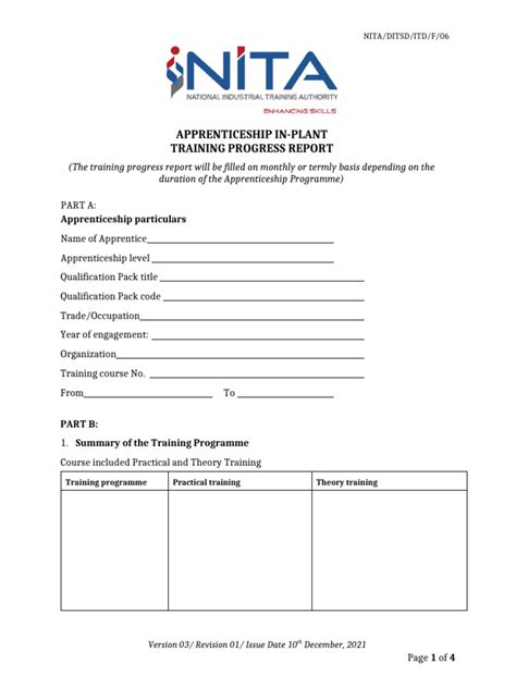 Apprenticeship Training Progress Report Pdf Apprenticeship