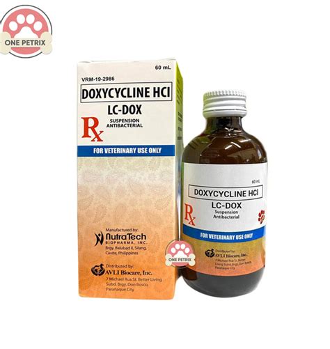 Lc Dox Doxycline Antibacterial Oral Suspension Tablet Caramel Fla