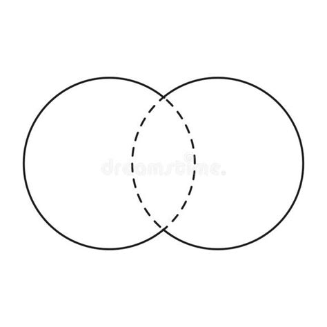 Intersection Of Two Sets Venn Diagram Stock Vector Illustration Of