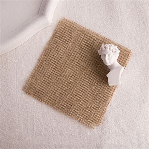 10 Pcs 12x12cm 찢어진 가장자리 빈티지 거친 황마 향기로운 캔들 코스터 사진 장식 소품 일반 트위스트