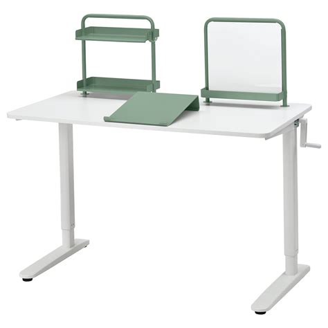 Relatera Desk Combination Sit Stand White Light Grey Green 117x60 Cm