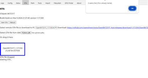 Does Double Clicking During OpenBeken OTA Update Interrupt The Process