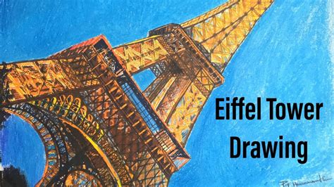 Eiffel Tower Drawing With Color Pens Step By Step How To Draw P V Hanumanthu Art YouTube