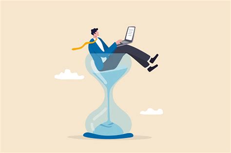 마감일에 대한 작업 프로젝트를 완료하는 데 시간을 카운트 다운 타임 라인 개념 내에서 작업을 완료하는 데 시간을 보내는 효율성 모래 시계 카운트 다운 타이머 내부 노트북으로