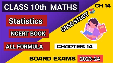 Class 10th Maths All Formula Chapter 14 Statistics Ncert Youtube