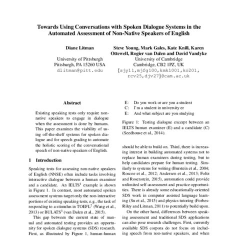 Towards Using Conversations With Spoken Dialogue Systems In The Automated Assessment Of Non