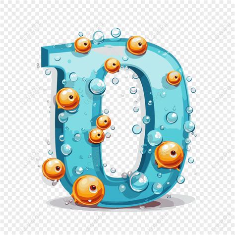 거품 문자 클립 아트 물이 문자 D 만화에 거품 벡터문자 T거품 편지 Png 일러스트 무료 다운로드 Lovepik