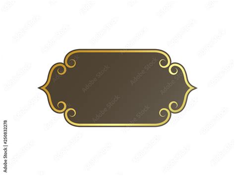 Curved Artistic Frame Vector Illustration Stock Vector Adobe Stock