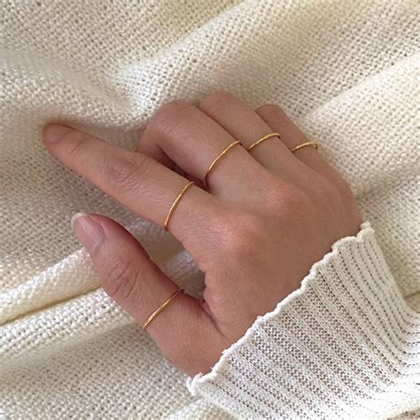 포씨 14k 1mm 민자 실반지 열손가락반지 마디반지 레이어드반지